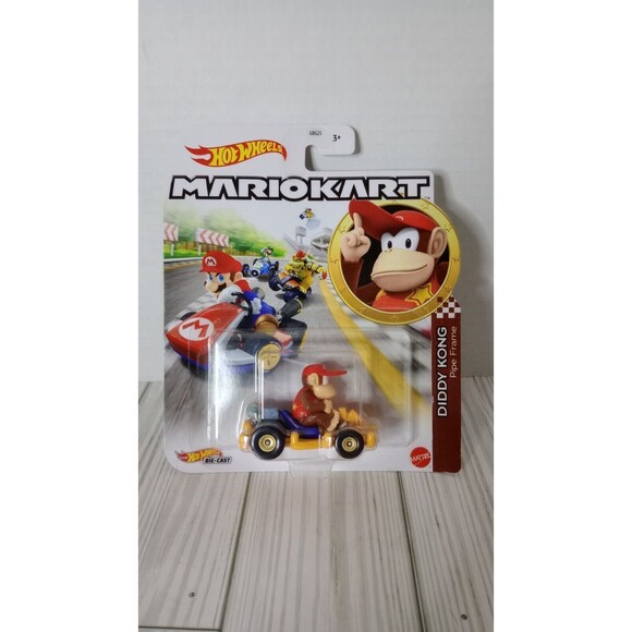 Hot Wheels | Toys | Diddy Kong Pipe Frame Mario Kart Character Cars Hot ...